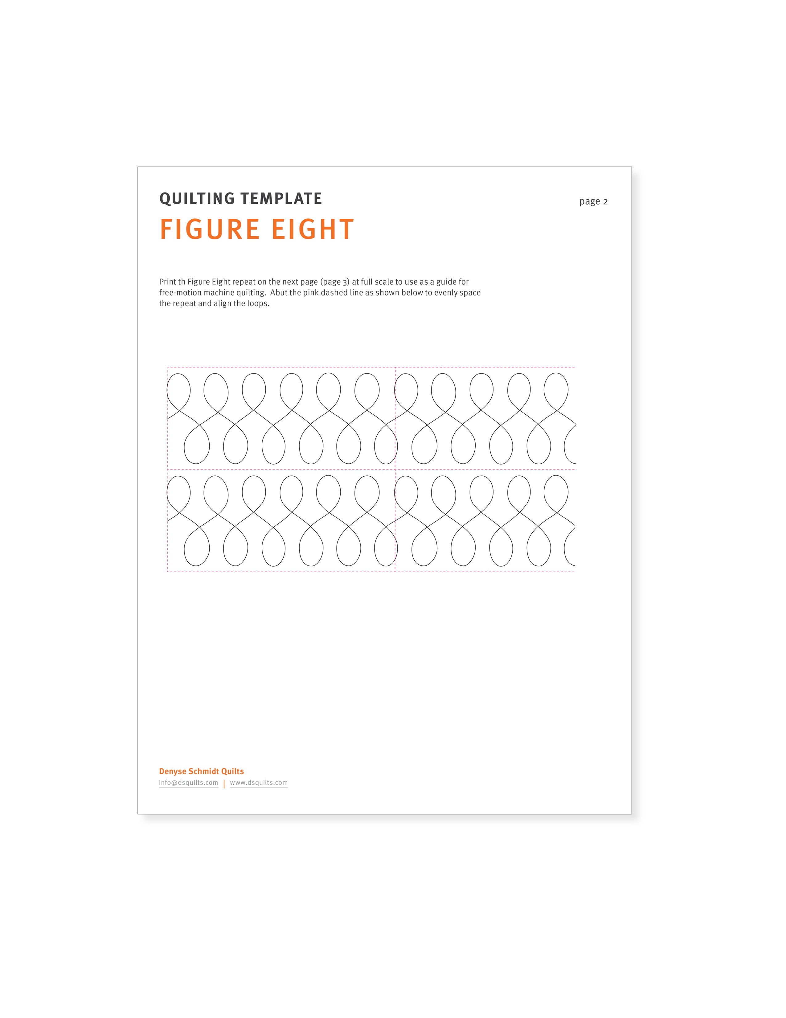 Figure-Eight quilting template – Denyse Schmidt Quilts