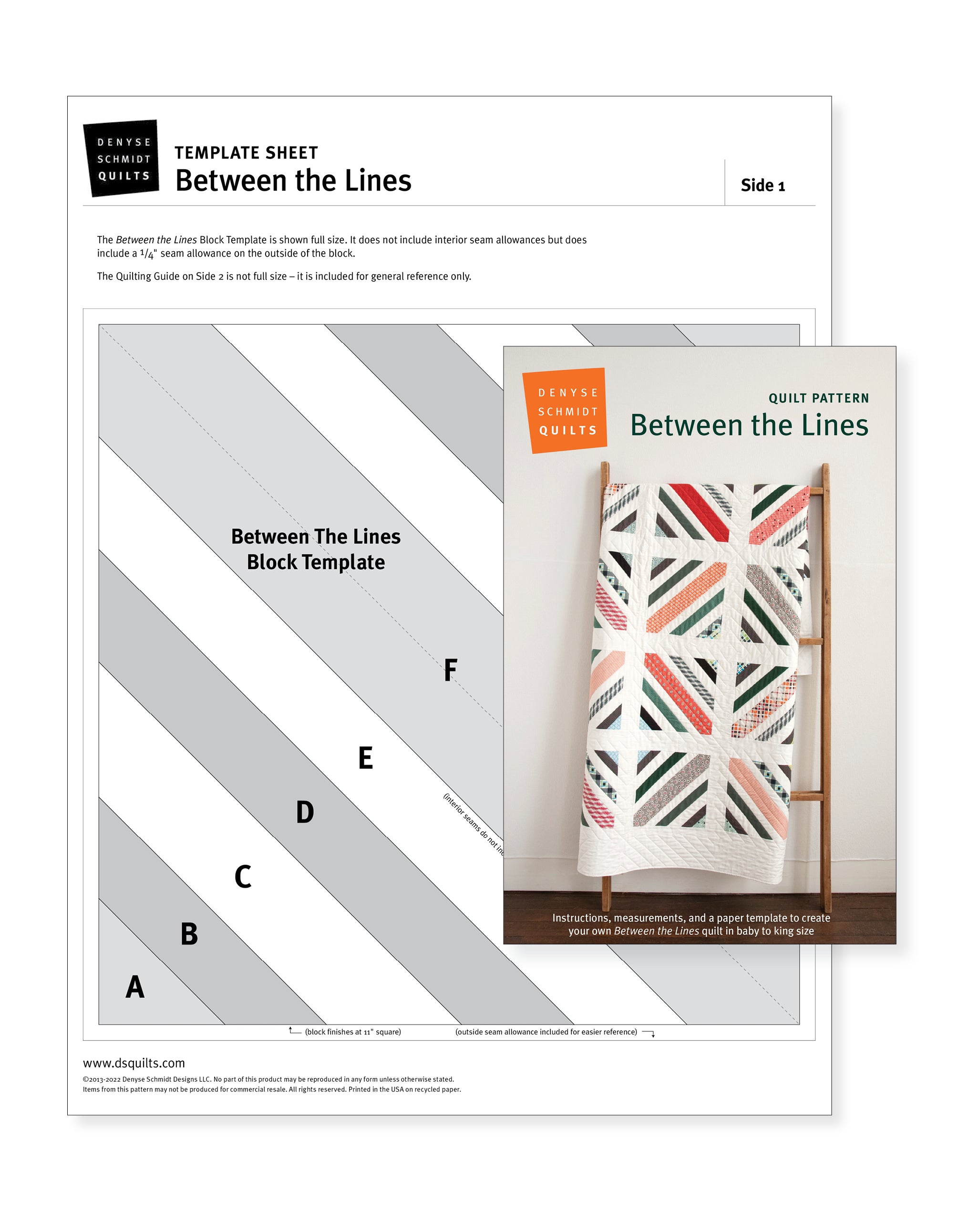 Between the Lines quilt pattern – Denyse Schmidt Quilts